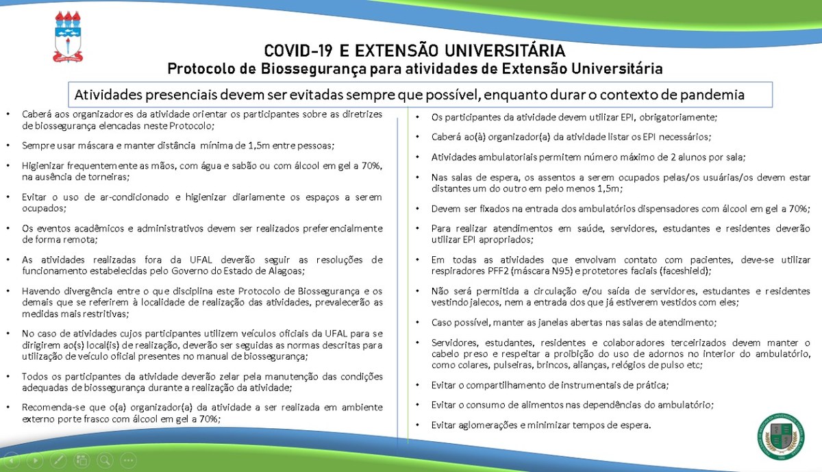 COVID-19 E EXTENSÃO UNIVERSITÁRIA — Faculdade de Medicina